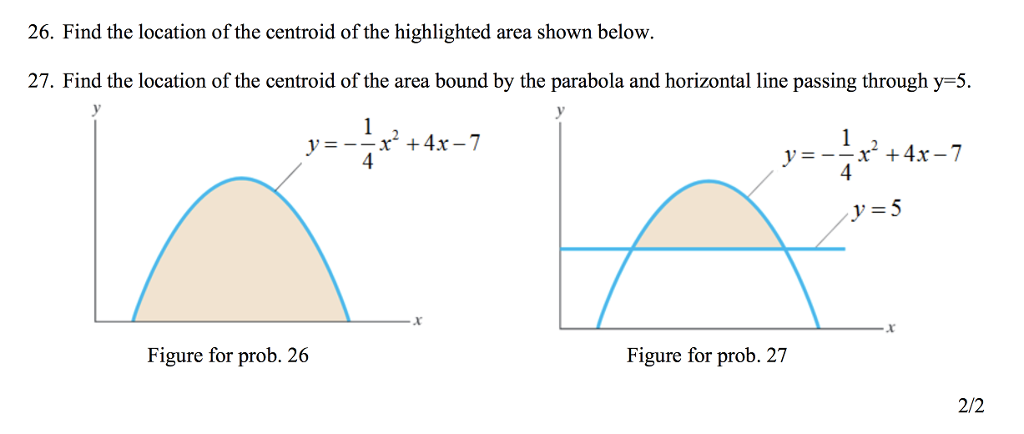 Solved 26. Find the location of the centroid of the | Chegg.com