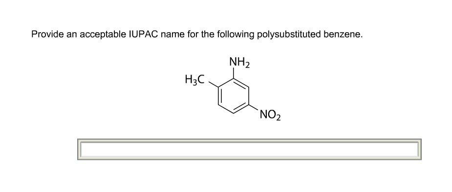 Solved Provide an acceptable IUPAC name for the following | Chegg.com