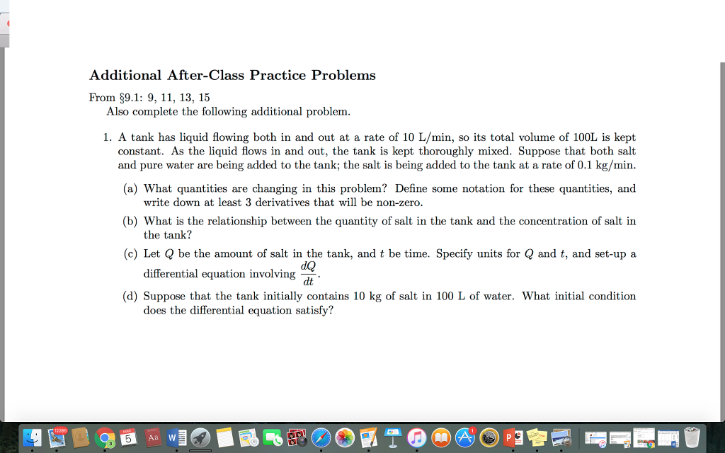 Solved Additional After-Class Practice Problems From ß9.1: | Chegg.com