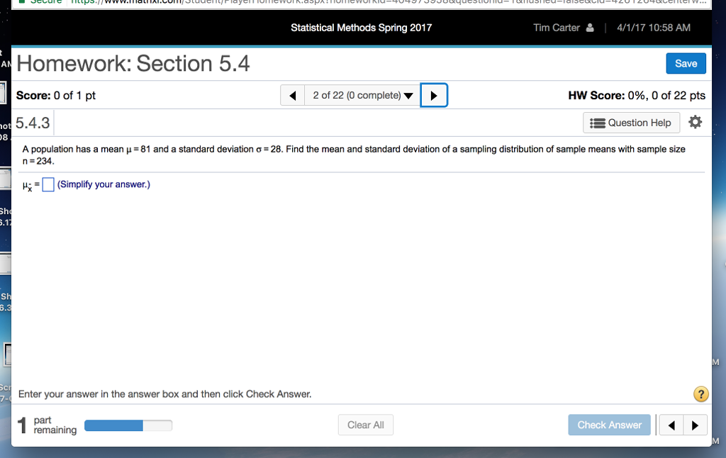 Solved A Population Has A Mean Mu 81 And A Standard