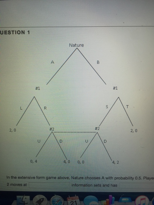 Solved In the extensive form game above, Nature chooses A | Chegg.com