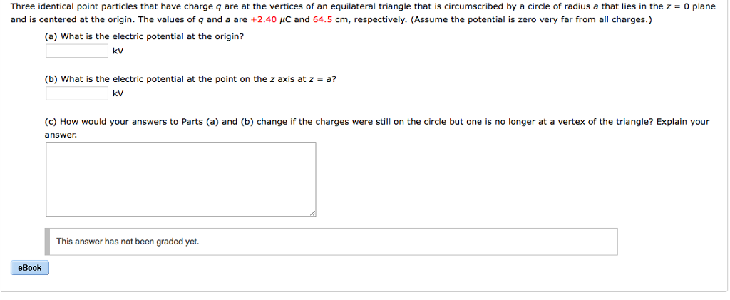 Solved Three identical point particles that have charge q | Chegg.com