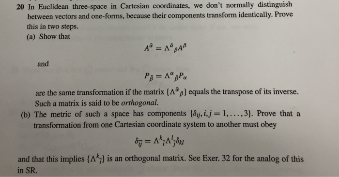 Solved In Euclidean three-space in Cartesian coordinates, we | Chegg.com