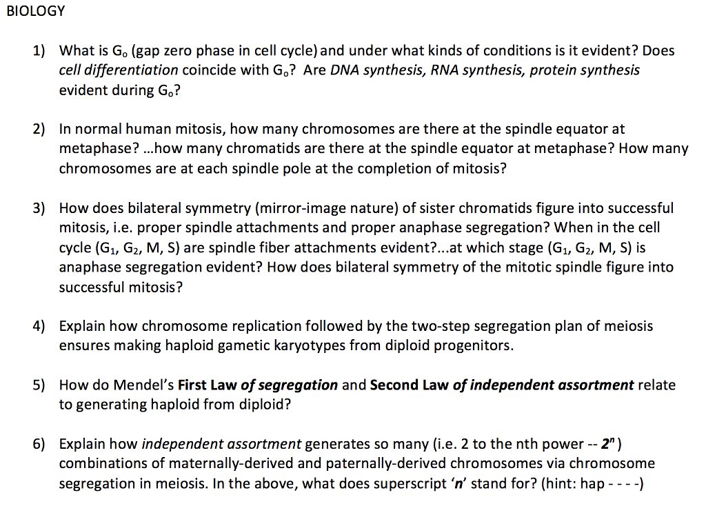 Solved What is G_0 (gap zero phase in cell cycle) and under | Chegg.com