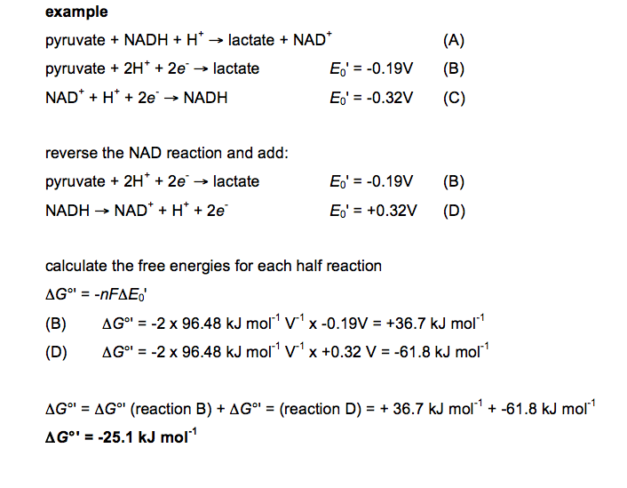 Solved Calculate the ?G°' for each reaction using the | Chegg.com
