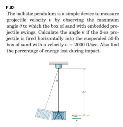 Solved The ballistic pendulum is a simple device to measure | Chegg.com