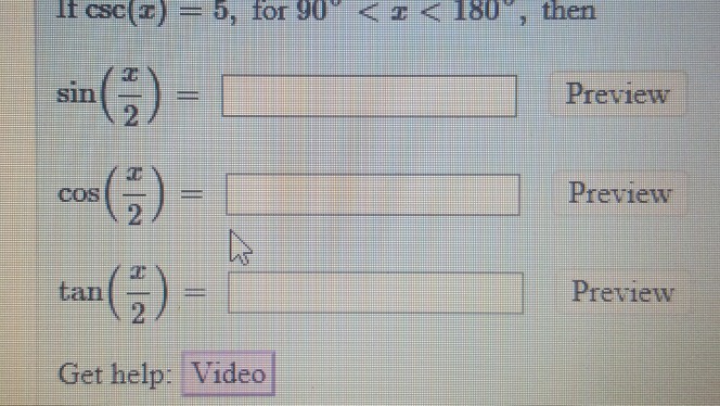 Solved If csc (x) = 5, for 90 degree