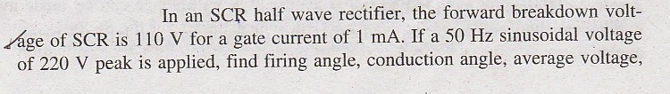 Solved In an SCR half wave rectifier, the forward breakdown | Chegg.com