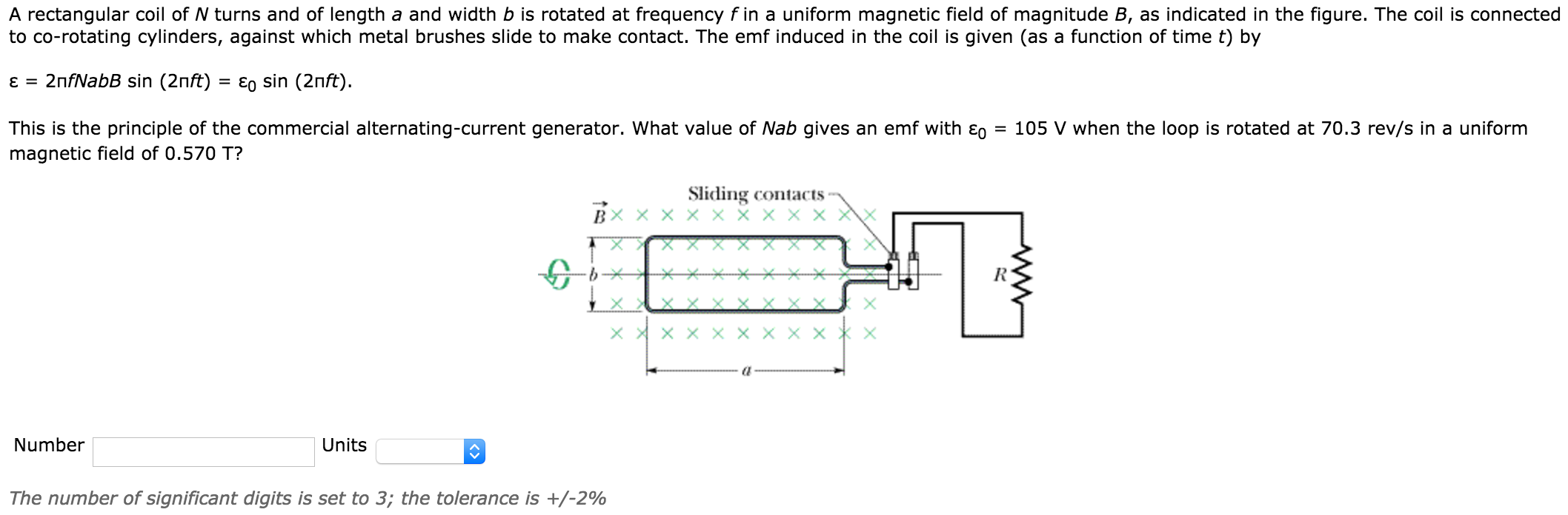 Solved A rectangular coil of N turns and of length a and | Chegg.com