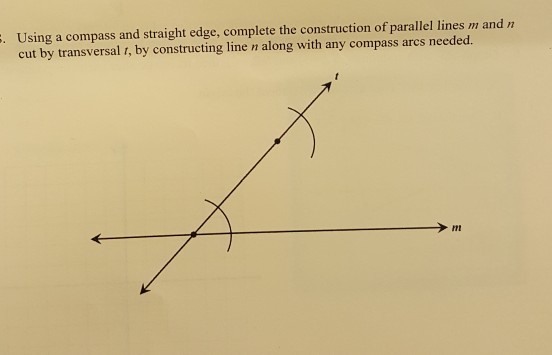 Solved Using a compass and straight edge, complete the | Chegg.com