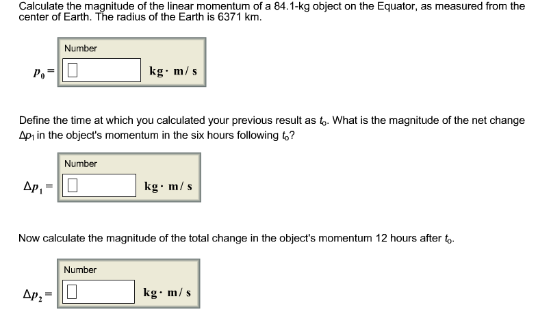 Solved Calculate the magnitude of the linear momentum of a | Chegg.com
