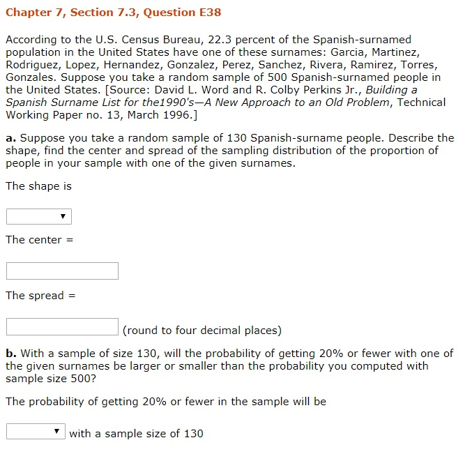 Solved Chapter 7, Section 7.3, Question E38 According to the | Chegg.com