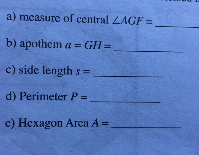 Solved Regular hexagon ABCDEF is inscribed in circle G with | Chegg.com