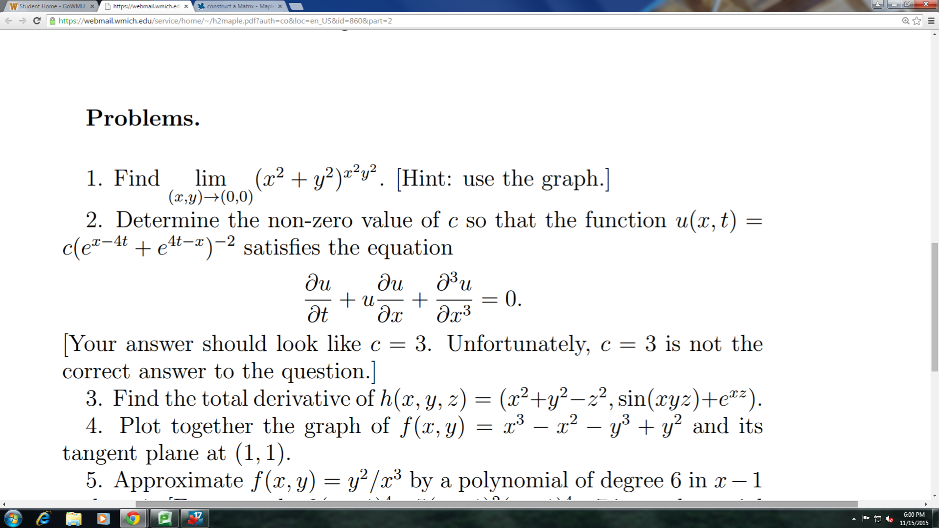 Only question #2. Multivariate Calculus | Chegg.com