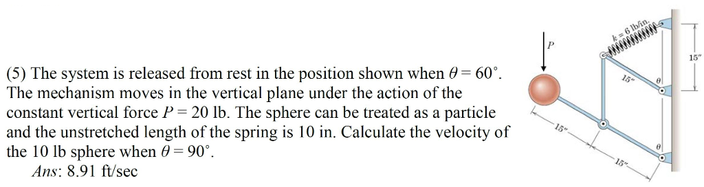 Solved The system is released from rest in the position | Chegg.com