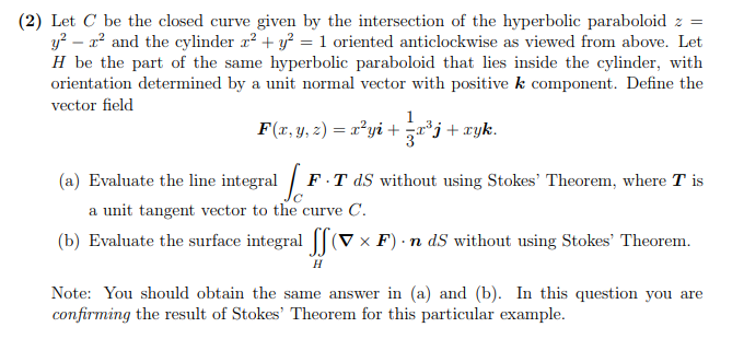 Solved (2) Let C be the closed curve given by the | Chegg.com