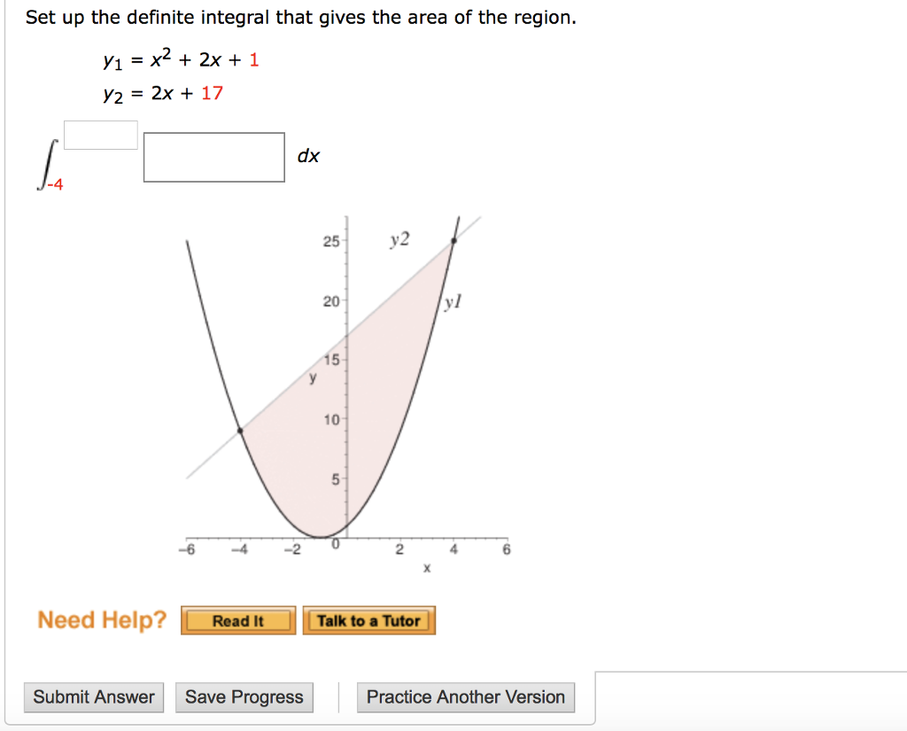 Solved Set up the definite integral that gives the area of | Chegg.com