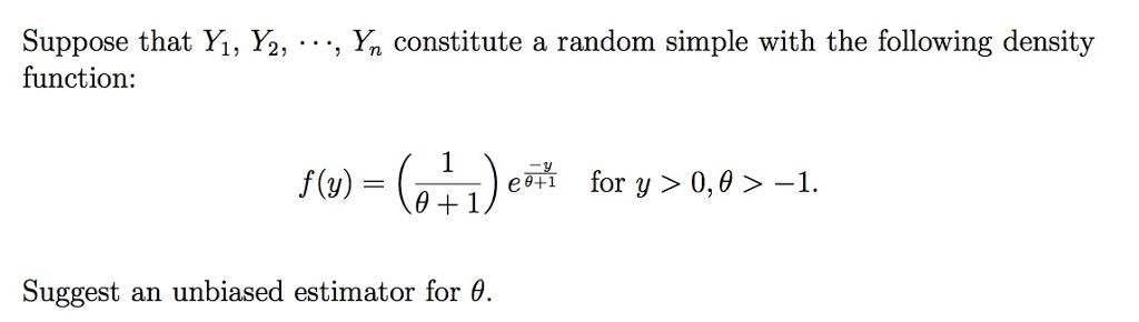 Solved Suppose that Y_1, Y_2, ..., Y_n constitute a random | Chegg.com