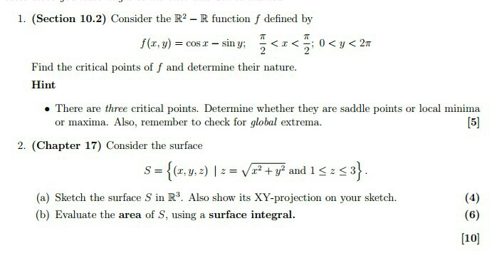 Solved 1. (Section 10.2) Consider the R2 - R function f | Chegg.com