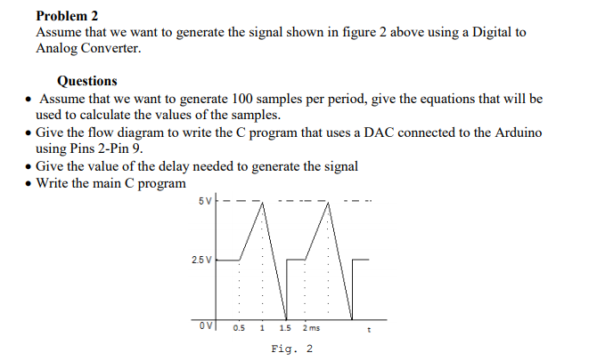 Solved Problem 2 Assume That We Want To Generate The Signal