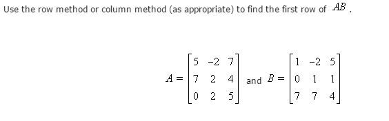 Solved Use the row method or column method (as appropriate) | Chegg.com