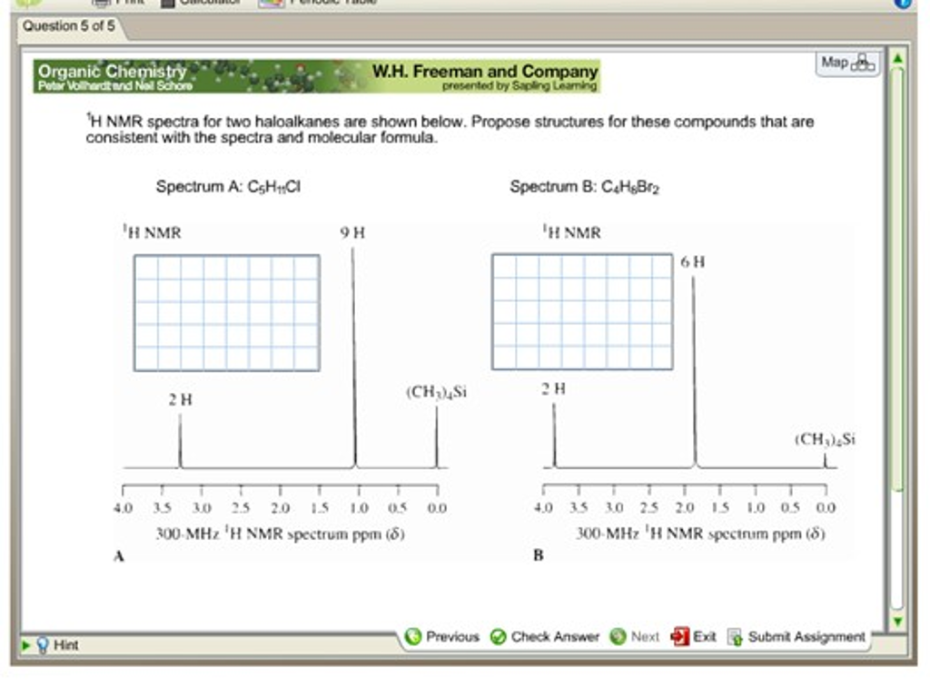 Solved 1H NMR spectra for two haloalkanes are shown below. | Chegg.com