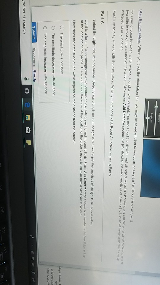 Solved Start the simulation. When you click the simulation | Chegg.com
