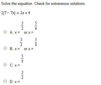 Solved Solve the equation. Check for extraneous solutions. | Chegg.com