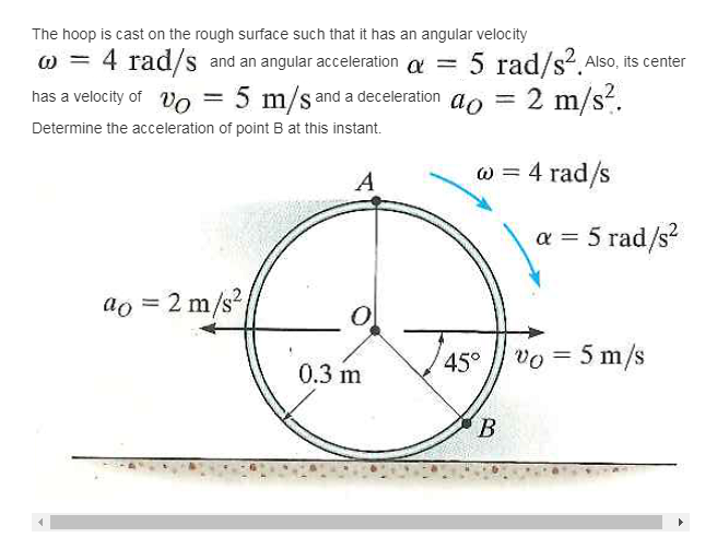 Solved The hoop is cast on the rough surface such that it | Chegg.com