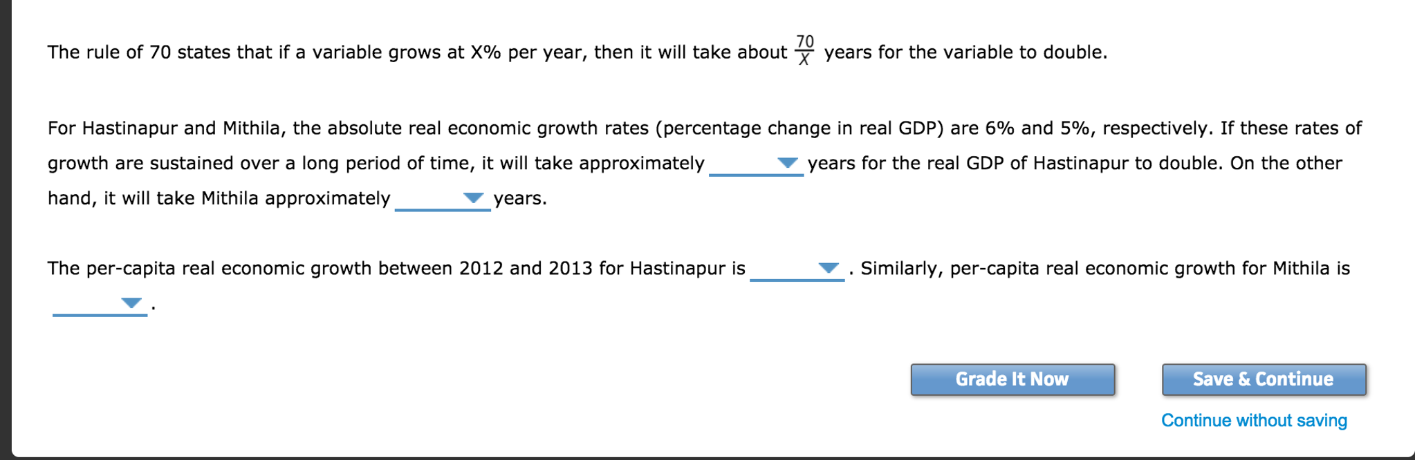 Solved Average: 3 Attempts: 1. Economic growth basics The | Chegg.com