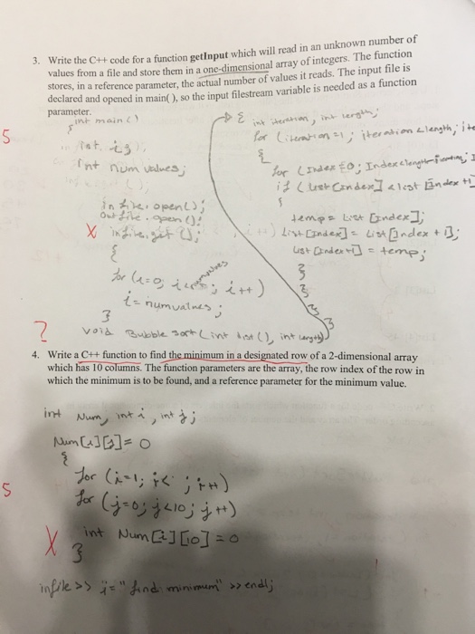 Solved Write The C Code For A Function Getinput Which Will 