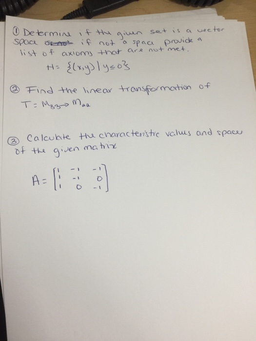 Solved Determine if the given set is a vector space if not a | Chegg.com