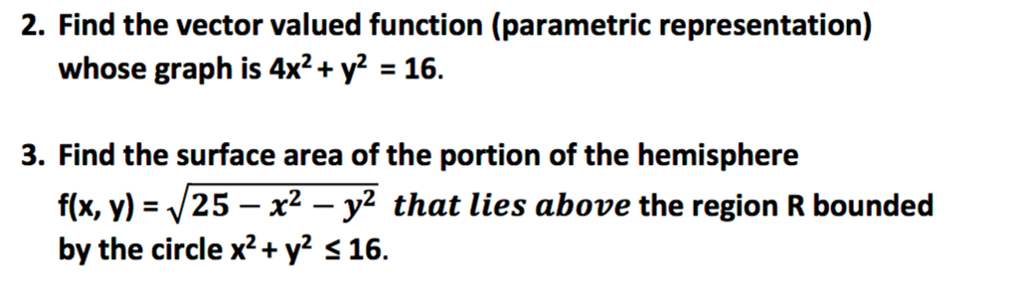 Solved Find the vector valued function (parametric | Chegg.com