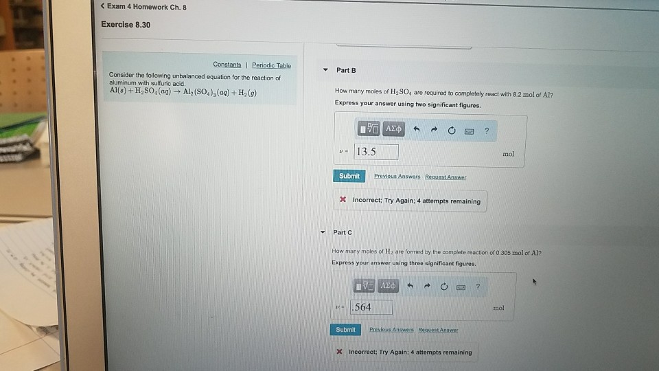 Solved Exercise 8.32 Constants | Periodic Table Part A For | Chegg.com