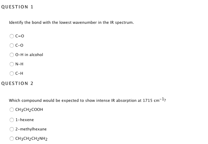 Solved Question 1 Identify The Bond With The Lowest