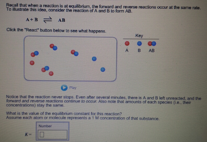 Solved Recall that when a reaction is at equilibrium, the | Chegg.com