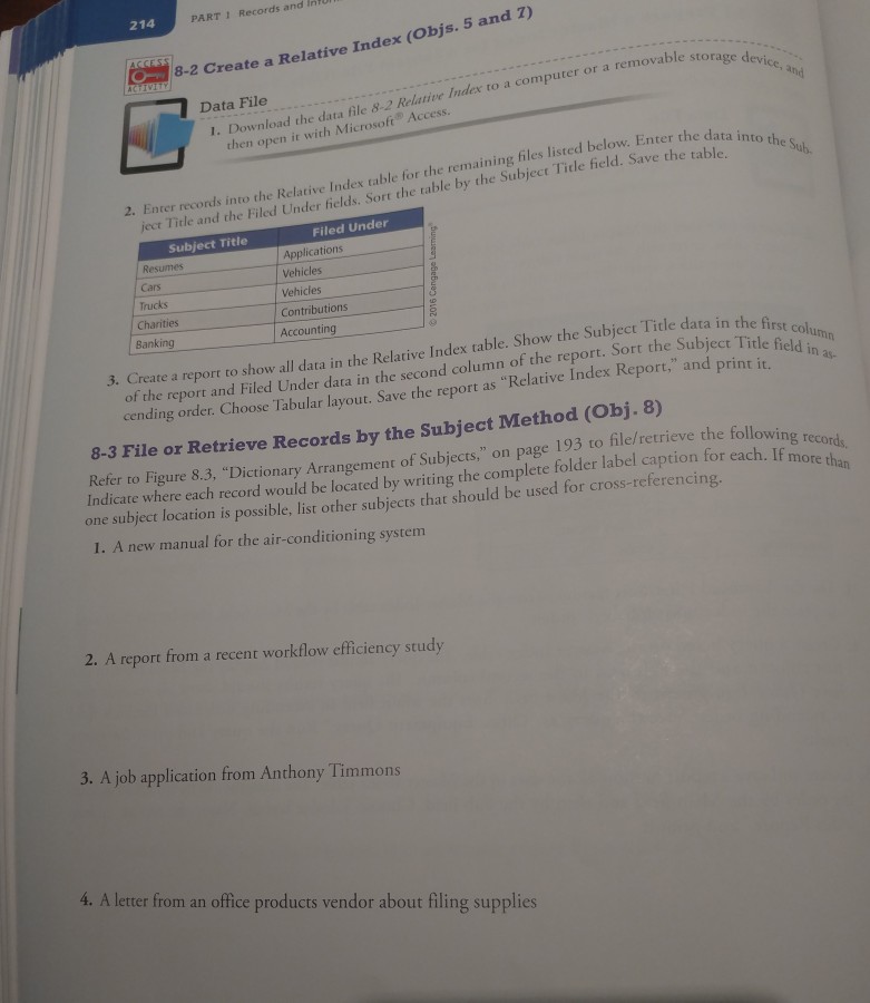 Chapter And Subject Records Management 213 Applications
