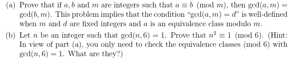 Solved Prove that if a, b and m are integers such that a b | Chegg.com