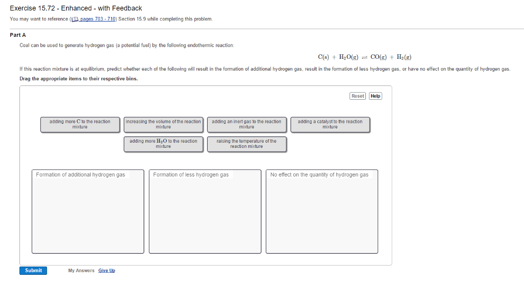 Solved Coal can be used to generate hydrogen gas (a | Chegg.com