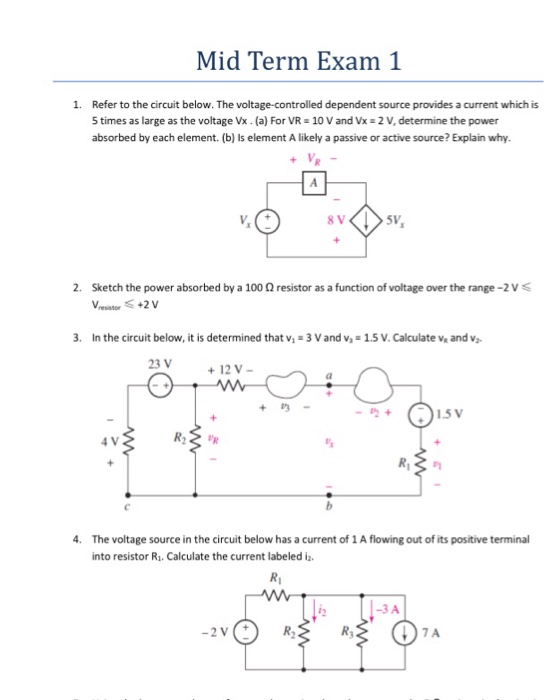 Solved Refer to the circuit below. The voltage-controlled | Chegg.com