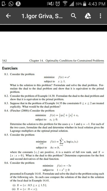 Solved AS茴食.all 59%. 4:43 PM ← 1,Igor Griva, s.. a A 542 r | Chegg.com