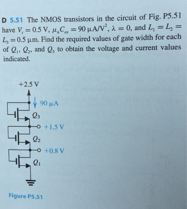 Solved The NMOS transistors in the circuit of Fig. P5. 51 | Chegg.com
