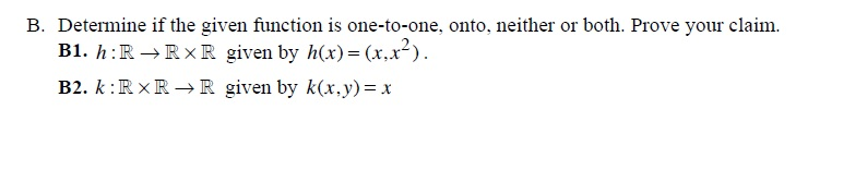 Solved Determine if the given function is one-to-one. onto, | Chegg.com