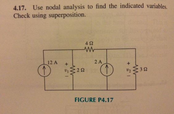 Solved Use nodal analysis to find the indicated variables. | Chegg.com