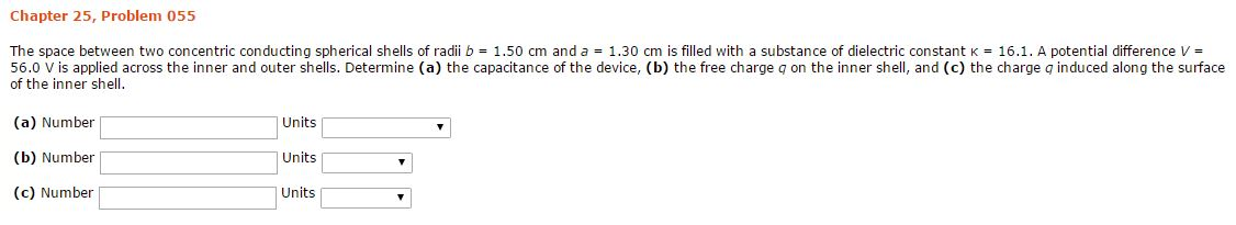 Solved Chapter 25, Problem 055 The space between two | Chegg.com