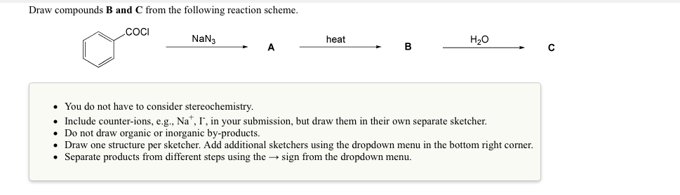 Solved Draw compounds B and C from the following reaction | Chegg.com
