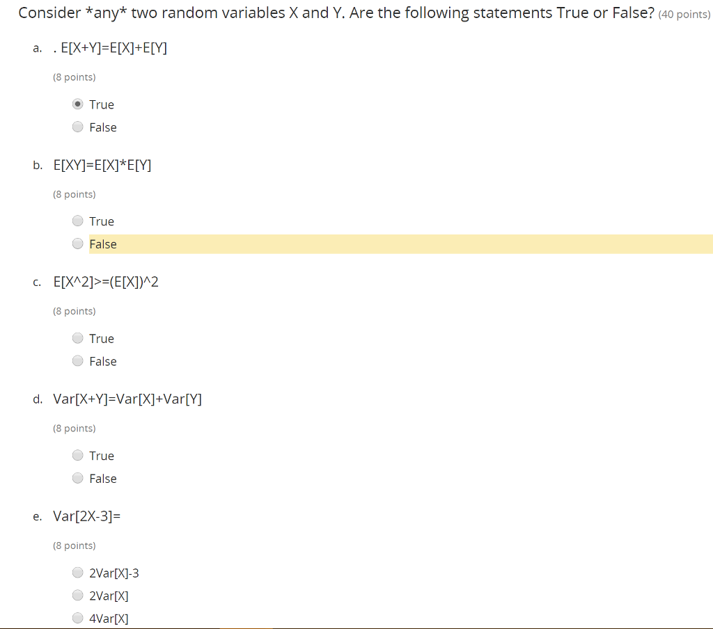 Solved Consider Any Two Random Variables X And Y Are The