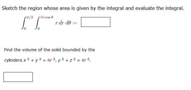Solved Sketch the region whose area is given by the integral | Chegg.com