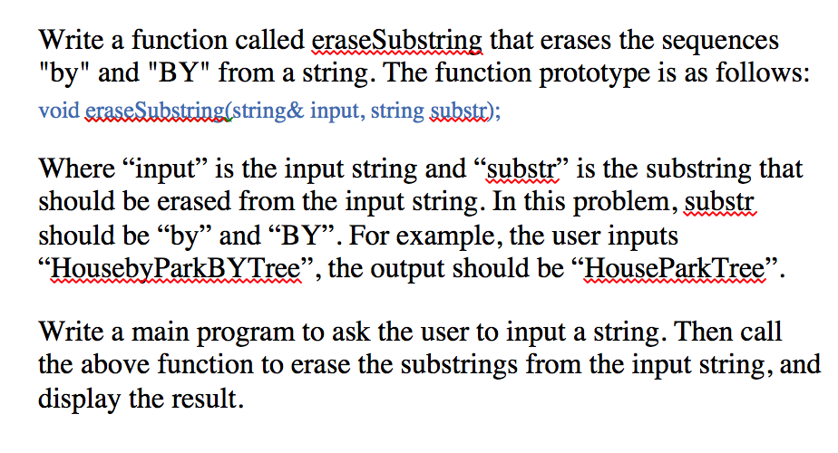 Solved C++ Strings Program String I need some help with | Chegg.com