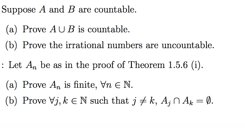 Solved Suppose A and B are countable. Prove A union B is | Chegg.com
